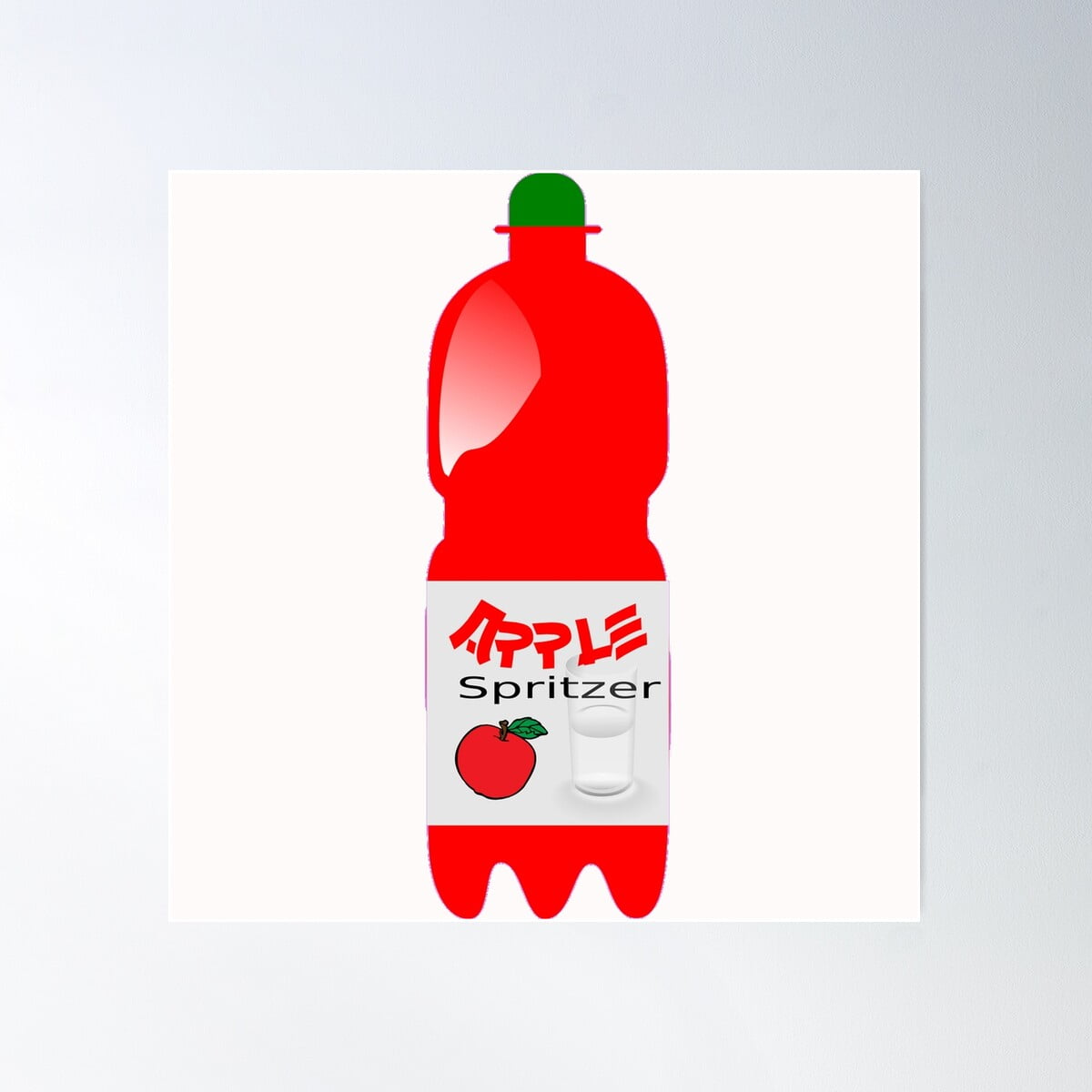 Apple Juice Poster Wall Art, Modern Wall Decor For Living Room Bedroom ...