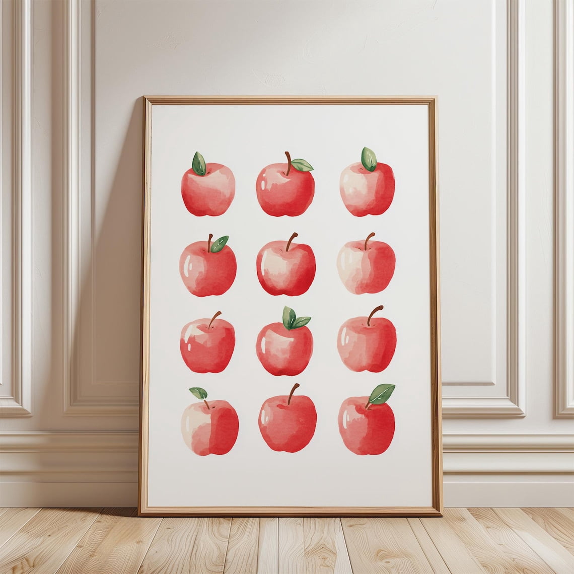 Apple Kitchen Or Nursery Art Fruit Illustration Home Decor Print ...