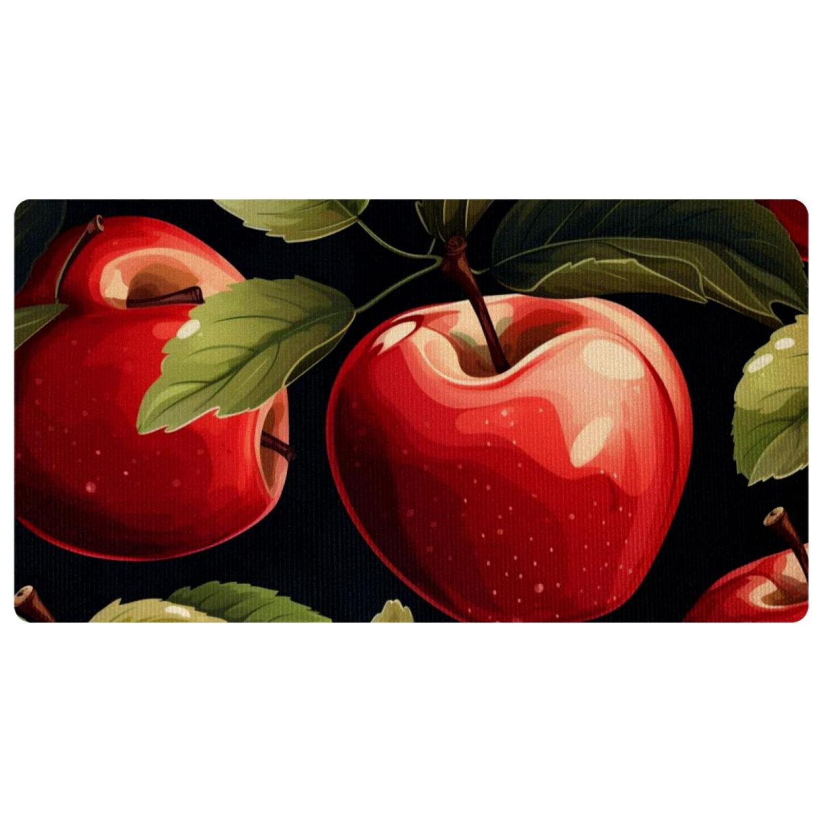 Apple Kitchen Rug, Absorbent Runner Mat for Floor, Washable Standing ...