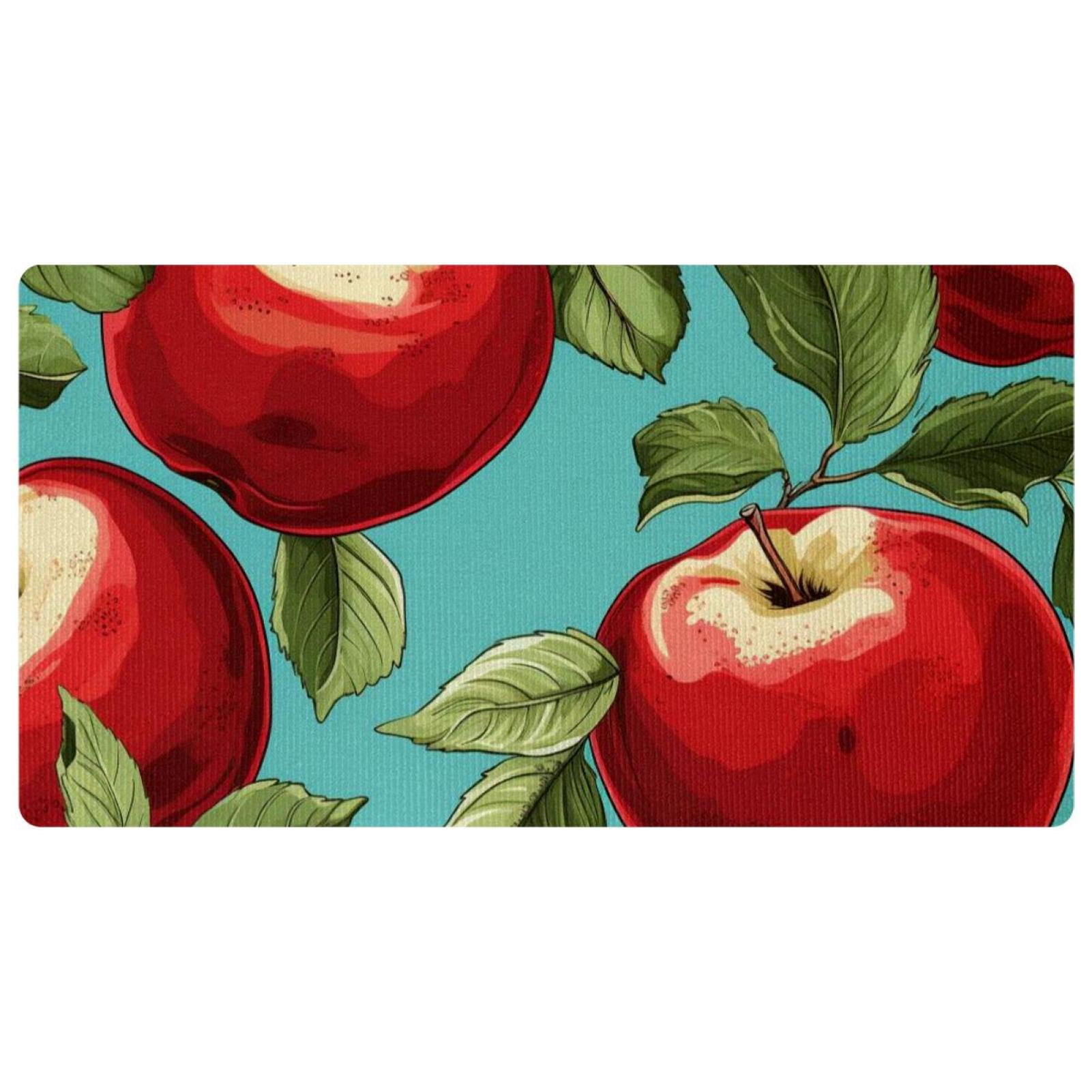 Apple Kitchen Rug, Absorbent Runner Mat for Floor, Washable Standing ...