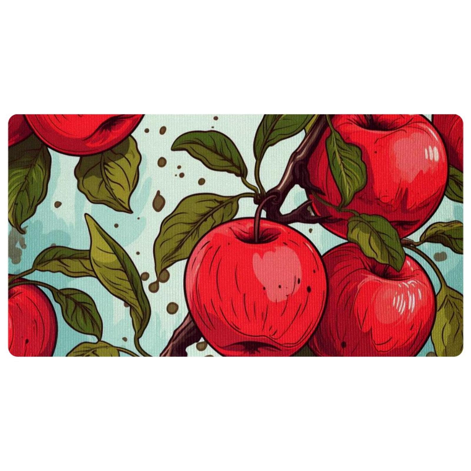 Apple Kitchen Rug, Washable Kitchen Rugs , Runner Mat for Floor ...