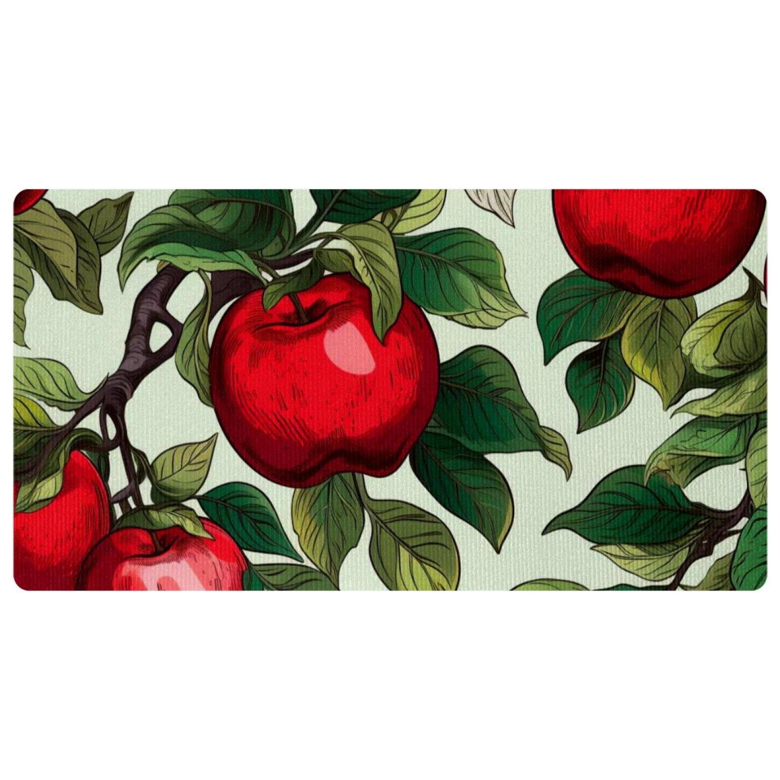 Apple Kitchen Rugs Non Skid Kitchen Mats for Floor Cushioned Anti ...