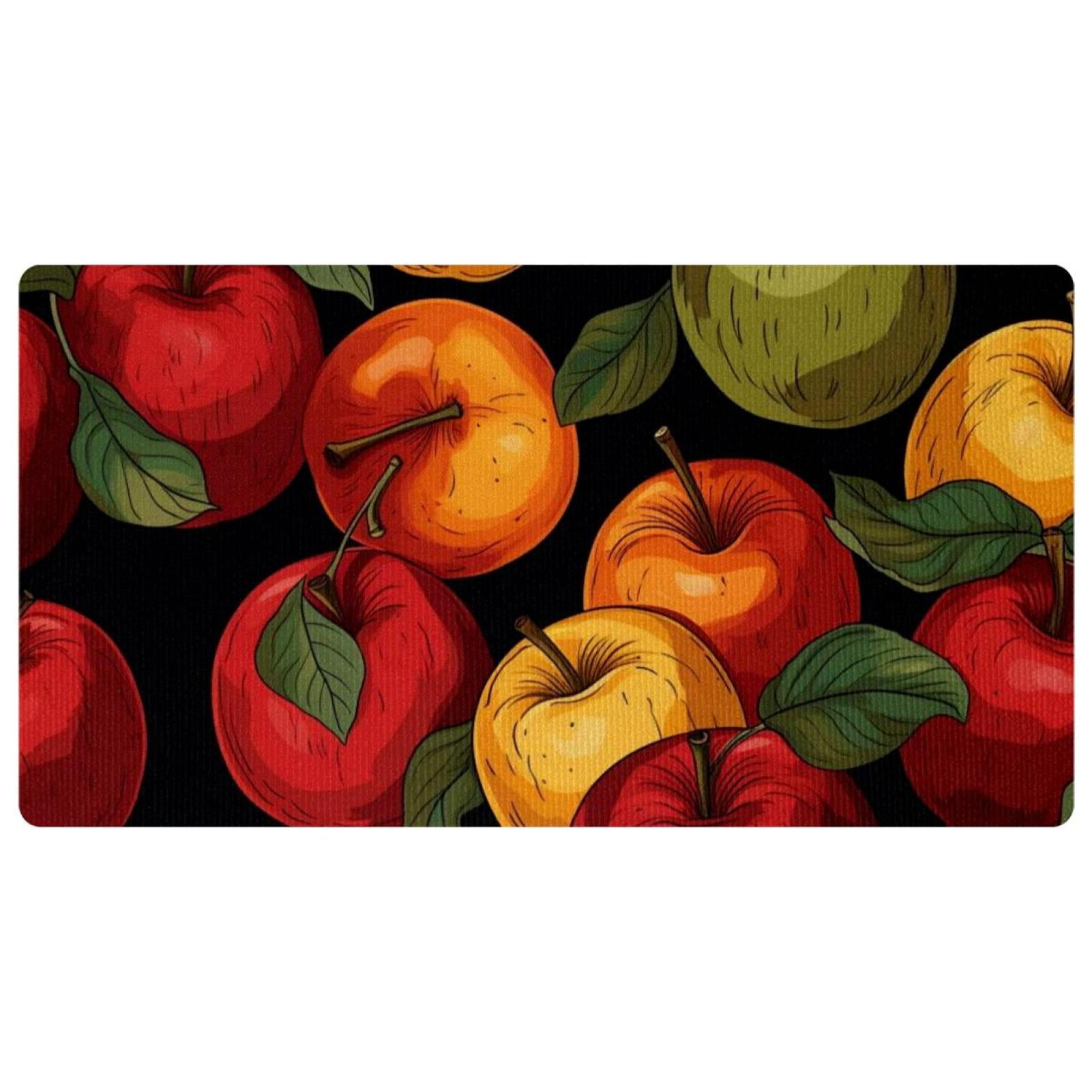 Apple Kitchen Rugs Non Skid Kitchen Mats for Floor Cushioned Anti ...