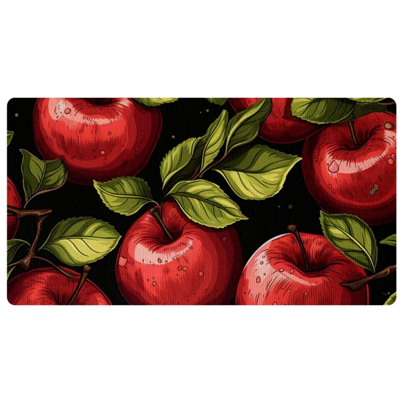 Apple Kitchen Rugs Non Skid Kitchen Mats for Floor Cushioned Anti ...
