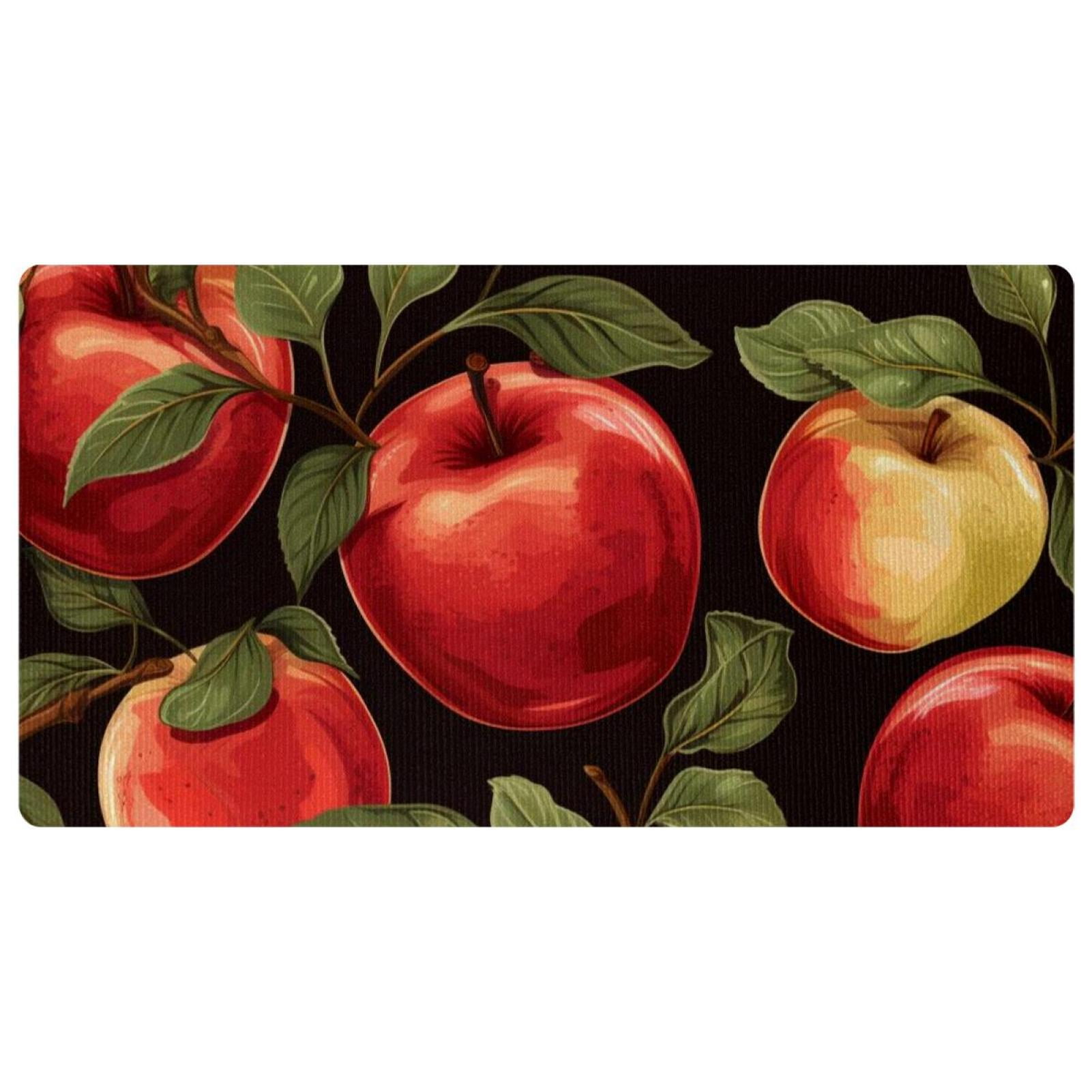 Apple Kitchen Rugs Non Skid Kitchen Mats for Floor Cushioned Anti ...