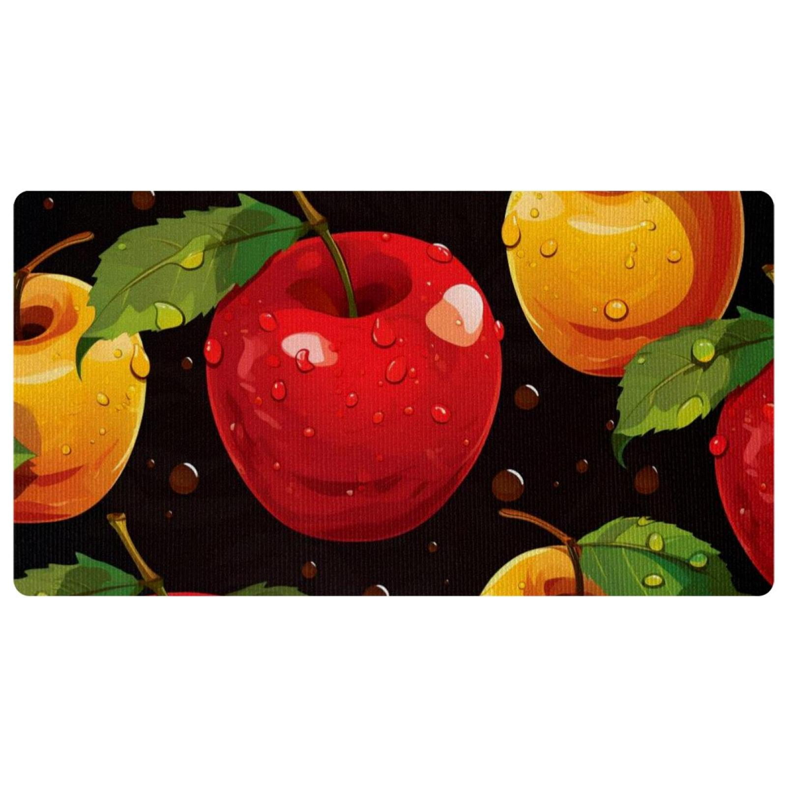 Apple Kitchen Rugs Non Skid Kitchen Mats for Floor Cushioned Anti ...