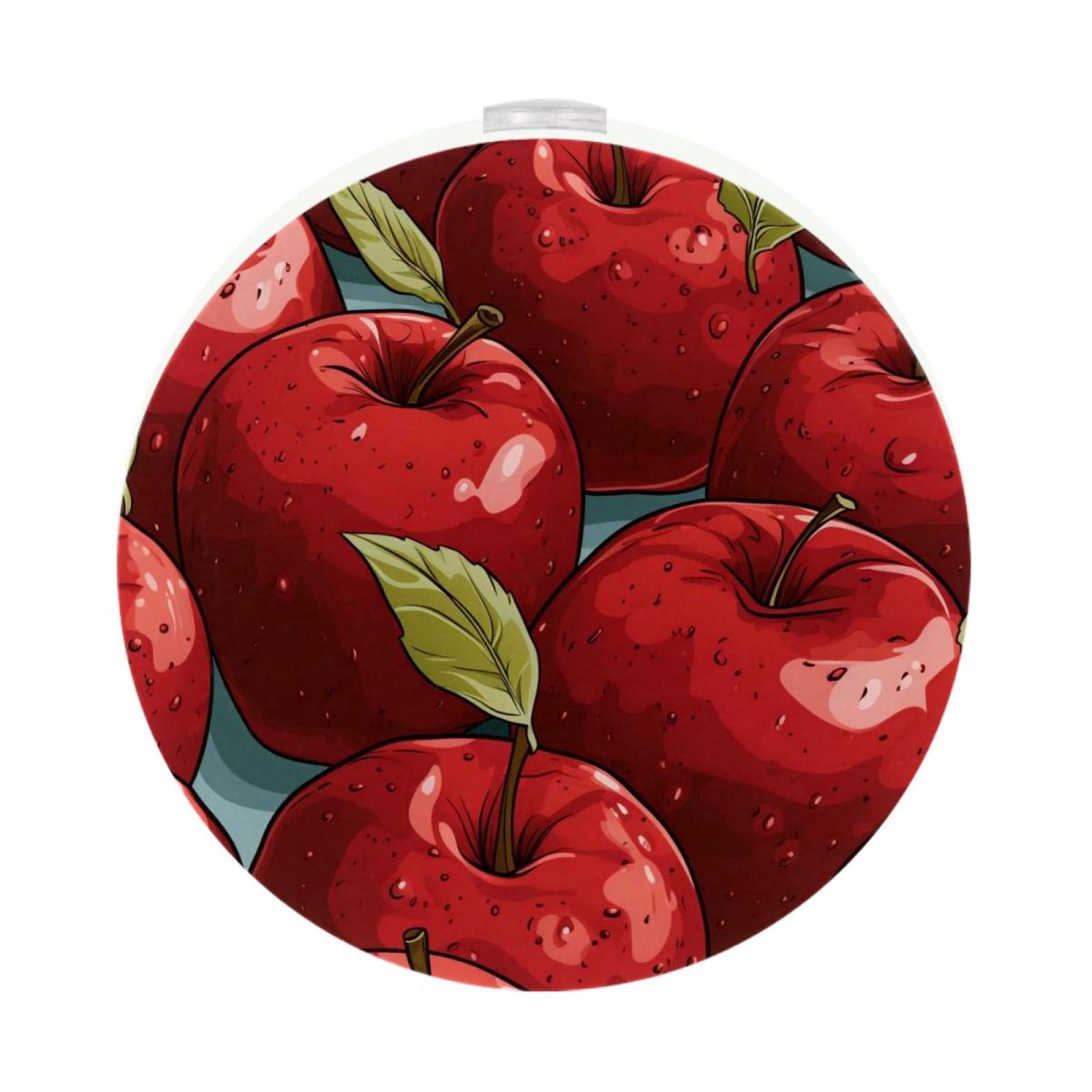 Apple LED Round Night Light-2PCS: Bright and Compact Plug-in Lamps for ...