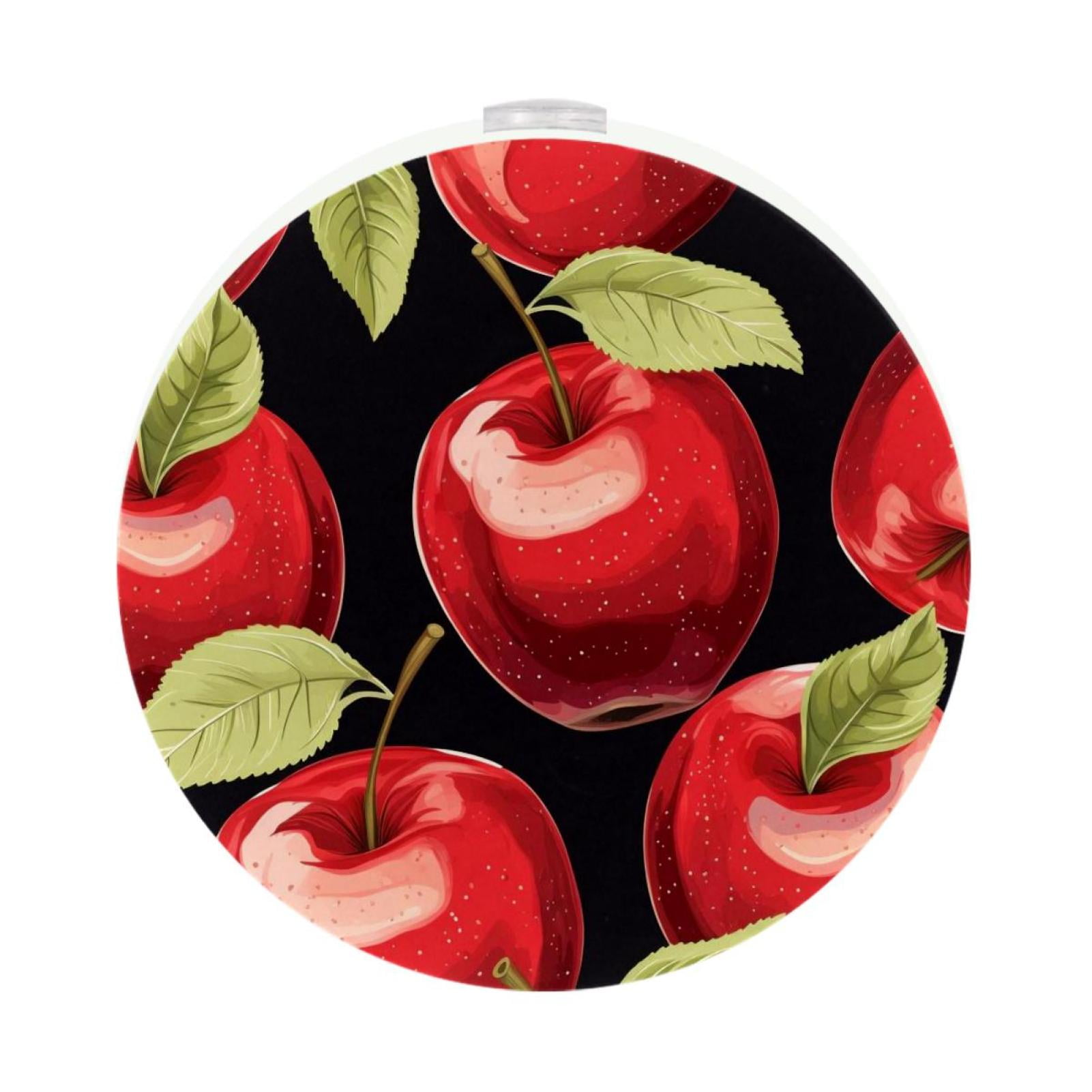 Apple LED Round Night Light-2PCS, Compact and Energy-Saving Bedroom ...