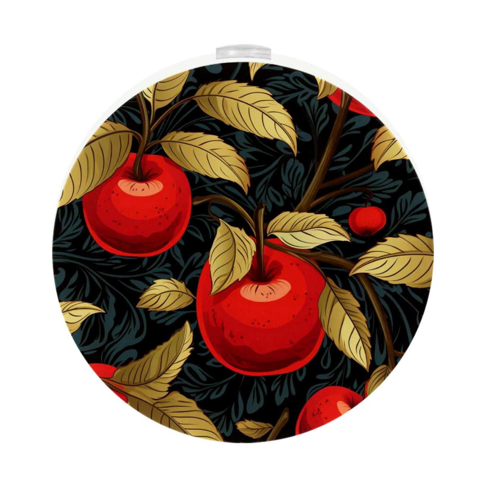 Apple LED Round Night Light - 2PCS, Compact and Energy-Efficient ...
