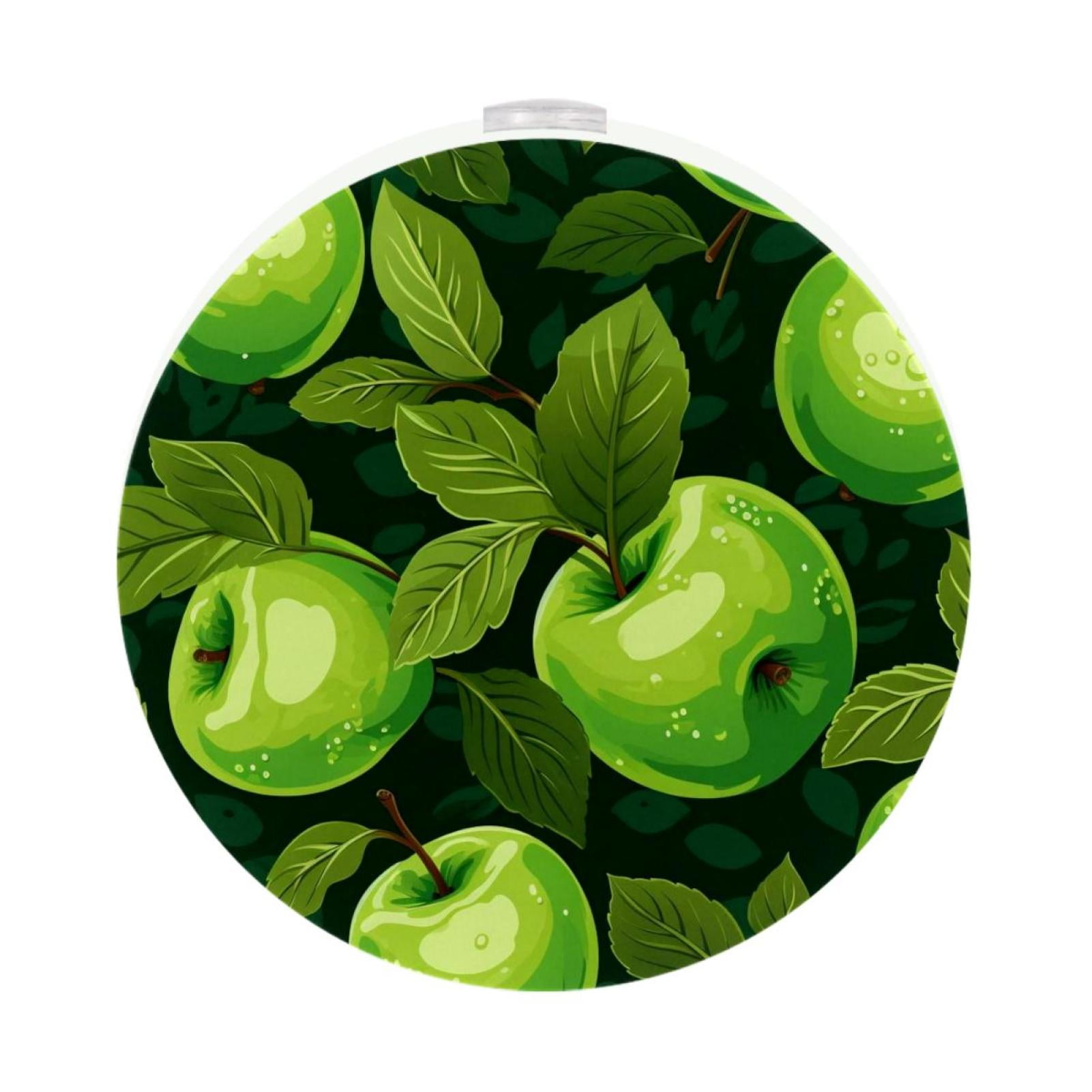 Apple LED Round Night Light - 2PCS, Dimmable Plug-in Nightlight with ...