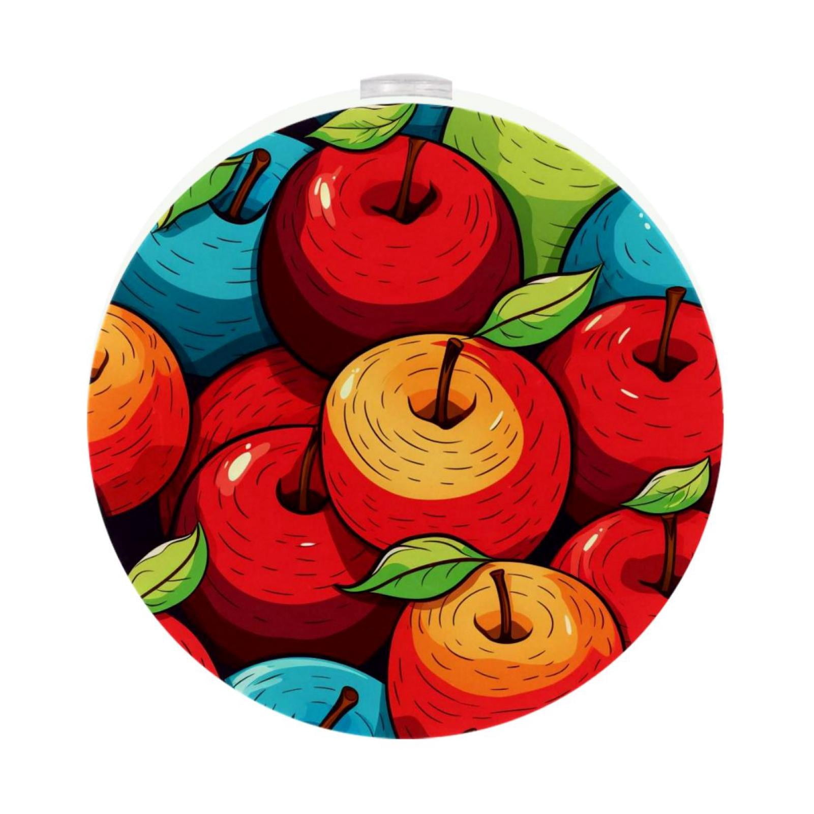 Apple LED Round Night Light-2PCS for a Relaxing and Safe Ambiance in ...