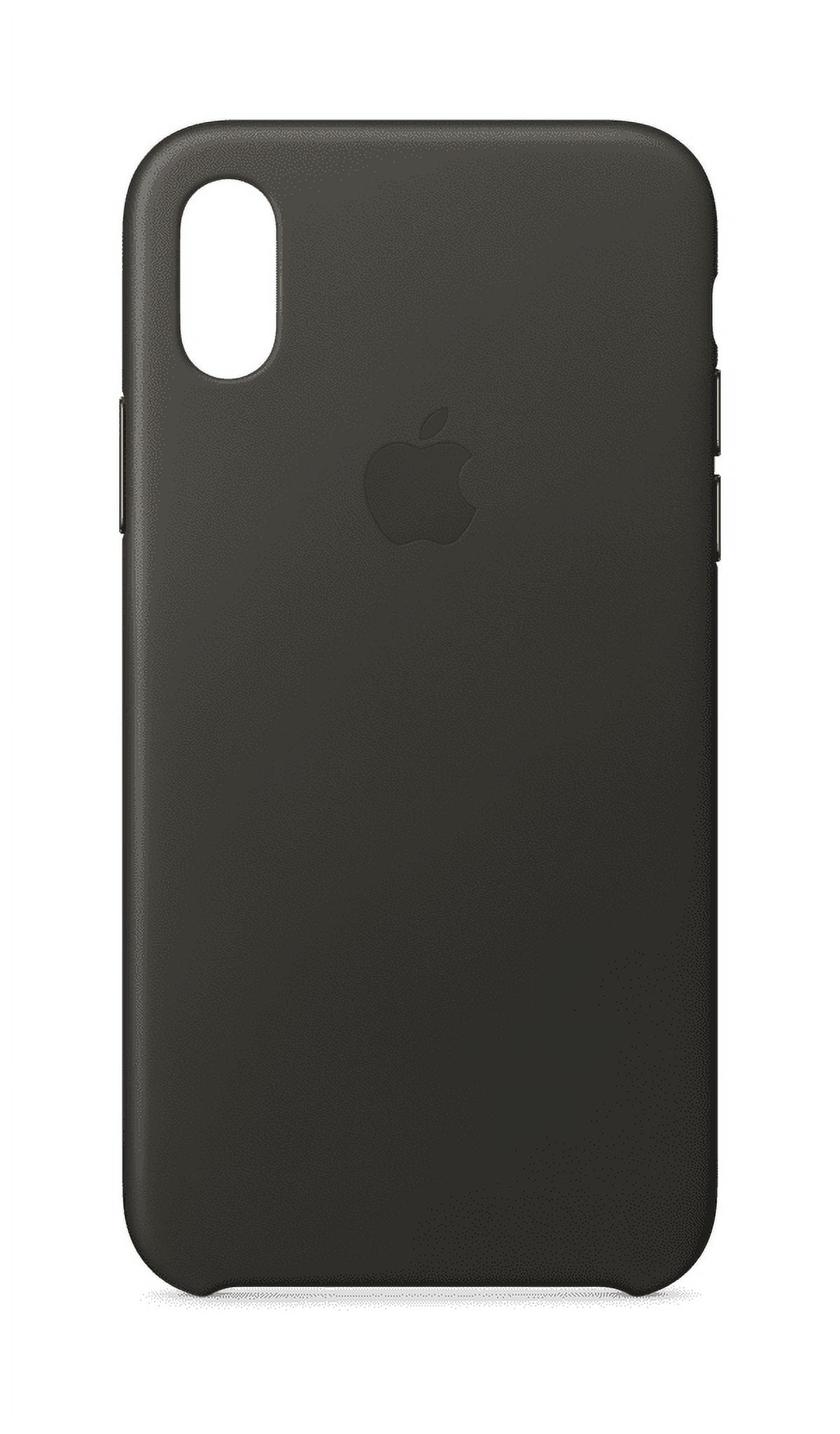 Apple Leather Case for iPhone X - Charcoal Gray - Walmart.com