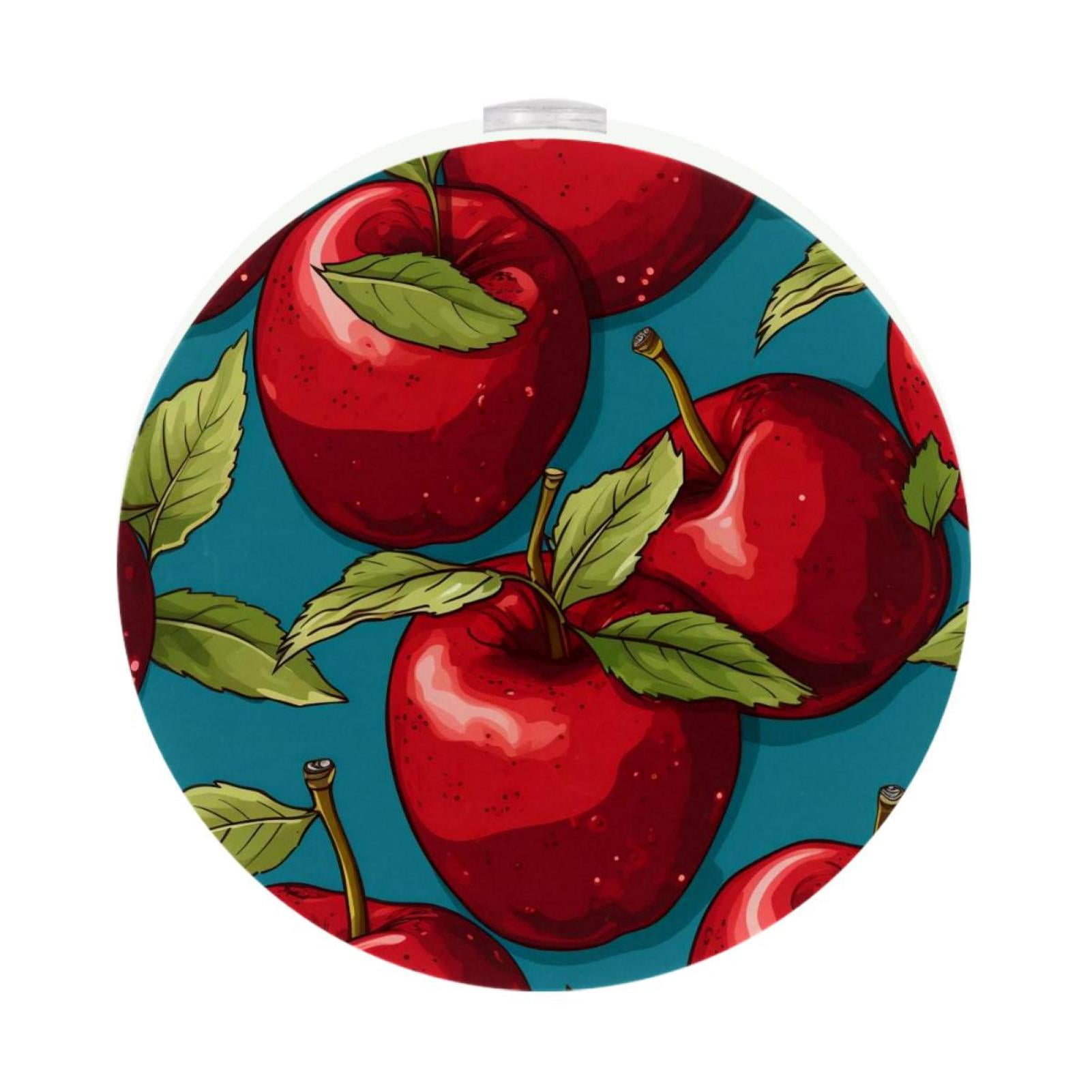 Apple Led Round Night Light-2pcs, Gentle Glow Plug in Wall Lamp for ...