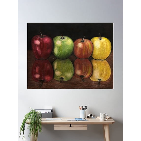 Apple Lineup Poster Wall Art Modern Wall Decor For Living Room Bedroom ...