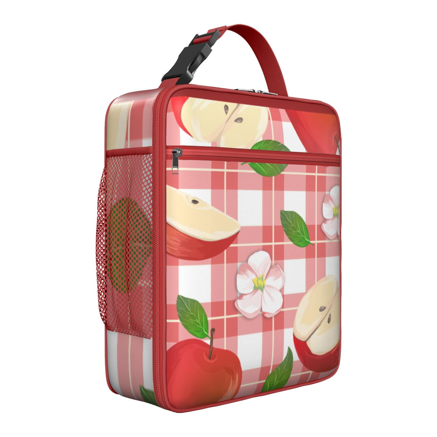 Apple Lunch Bag – Red Green Apples Classic Fruit Pattern Cute Cartoon ...