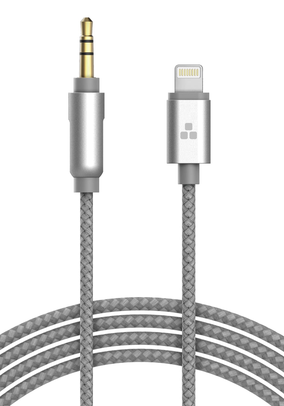 Encased Durable iPhone Aux Lightning to 3.5mm Auxiliary Cable Gray, 4ft ...