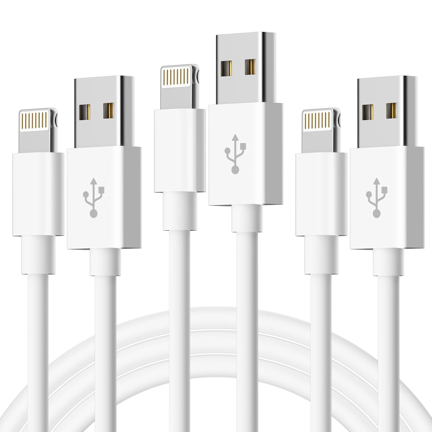 Apple MFI Certified Extra Fast Original iPhone Charger Cable, 3Pack 6ft ...