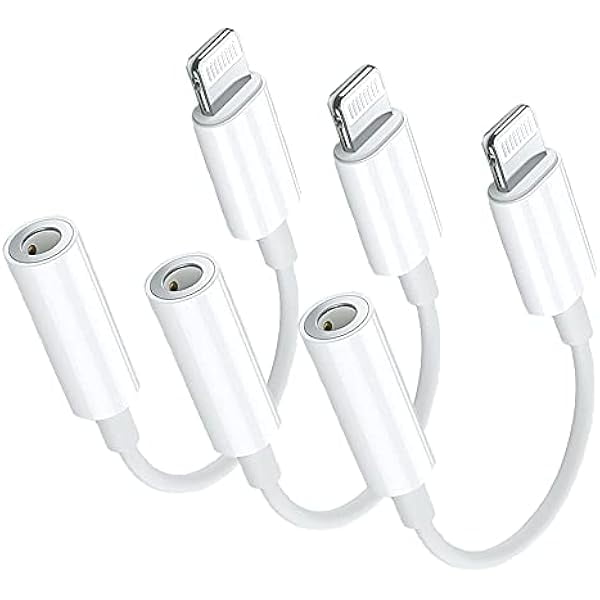 Apple MFi Certified 2 Pack Lightning to 3.5mm Headphone Aux Audio Jack Adapter, iPhone Dongle ...