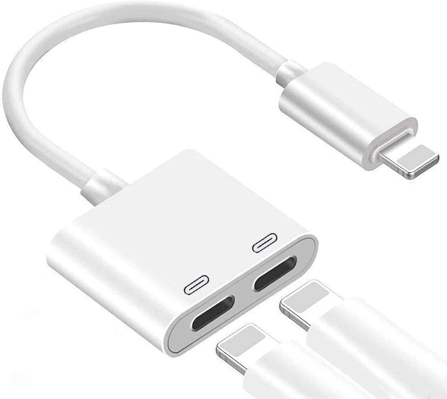 [Apple MFi Certified] Headphone Adapter Splitter,2 in 1 Dual Lightning ...