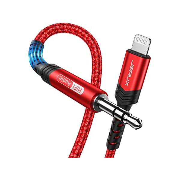 Apple MFi Certified Lightning to 3.5mm Audio Cable 6FT, AUX Cord for iPhone Headphones Jack ...