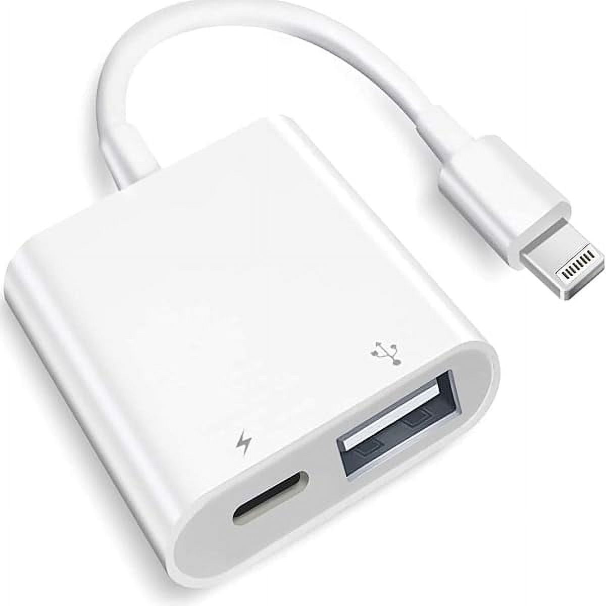 [Apple MFi Certified] Lightning to USB Camera Adapter with Charging Port, Portable USB 3.0 ...