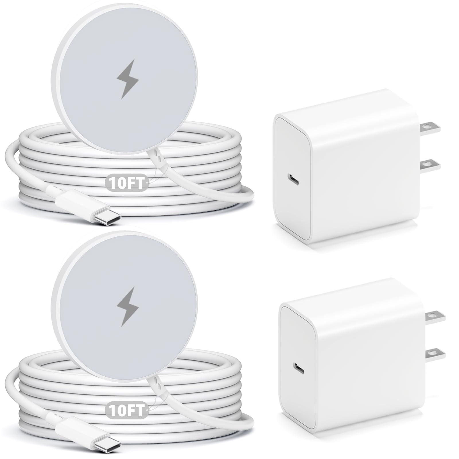 [Apple MFi Certified] Magnetic Charger for iPhone 17 16e, 10FT 2Pack Fast Charge for Apple ...