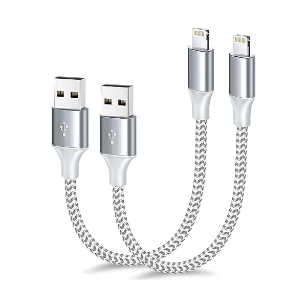 [Apple MFi Certified] Short iPhone Charger 1ft 2Pack,USB A to Lightning ...