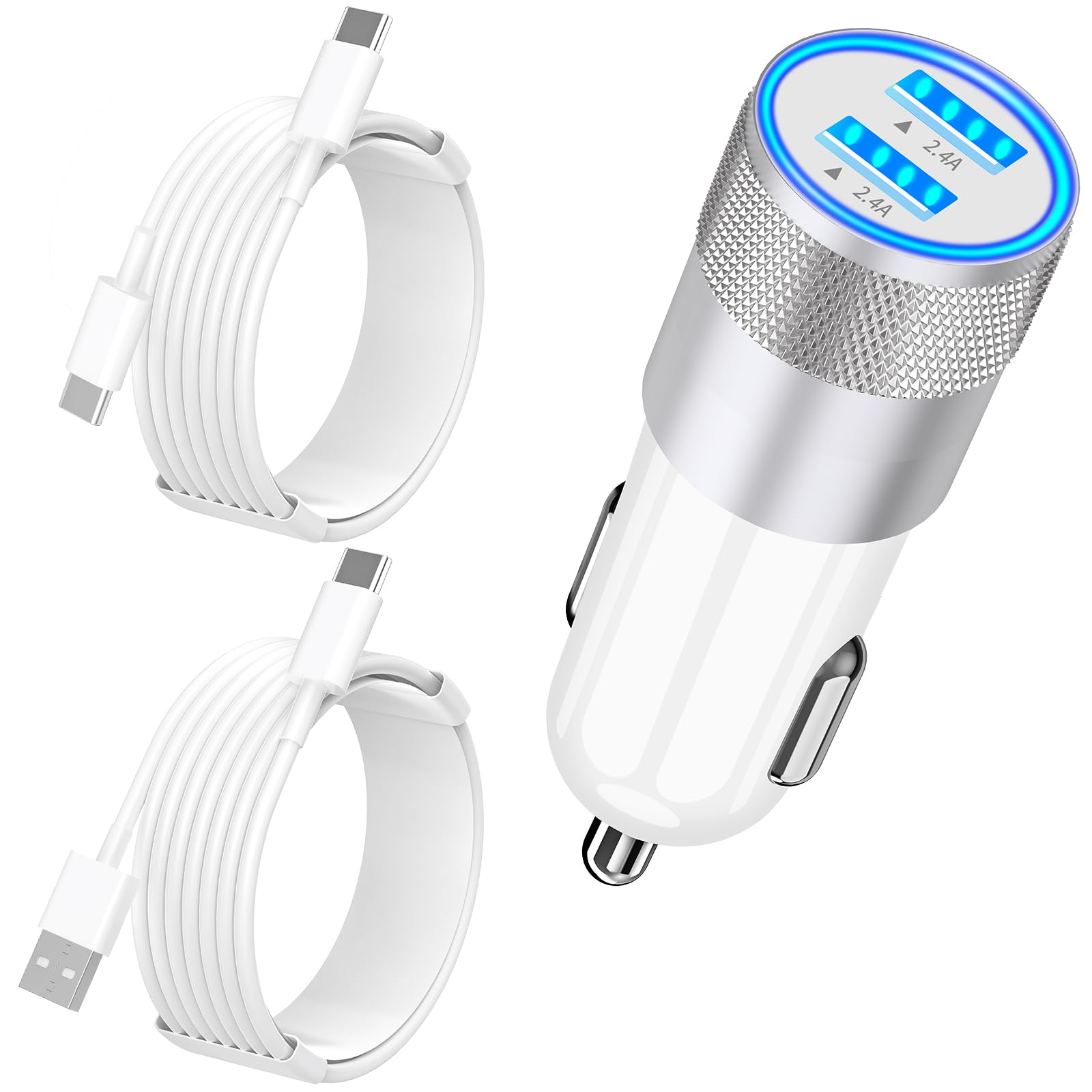 [Apple MFi Certified] TWE5 iPhone 16 Fast Car Charger, 4.8A Dual USB Car Charger Adapter USB-C ...