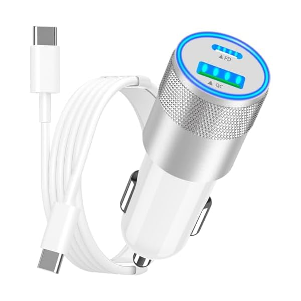 [Apple MFi Certified] iPhone 16 Fast Car Charger, 52.5W USB-C&USB-A Car ...
