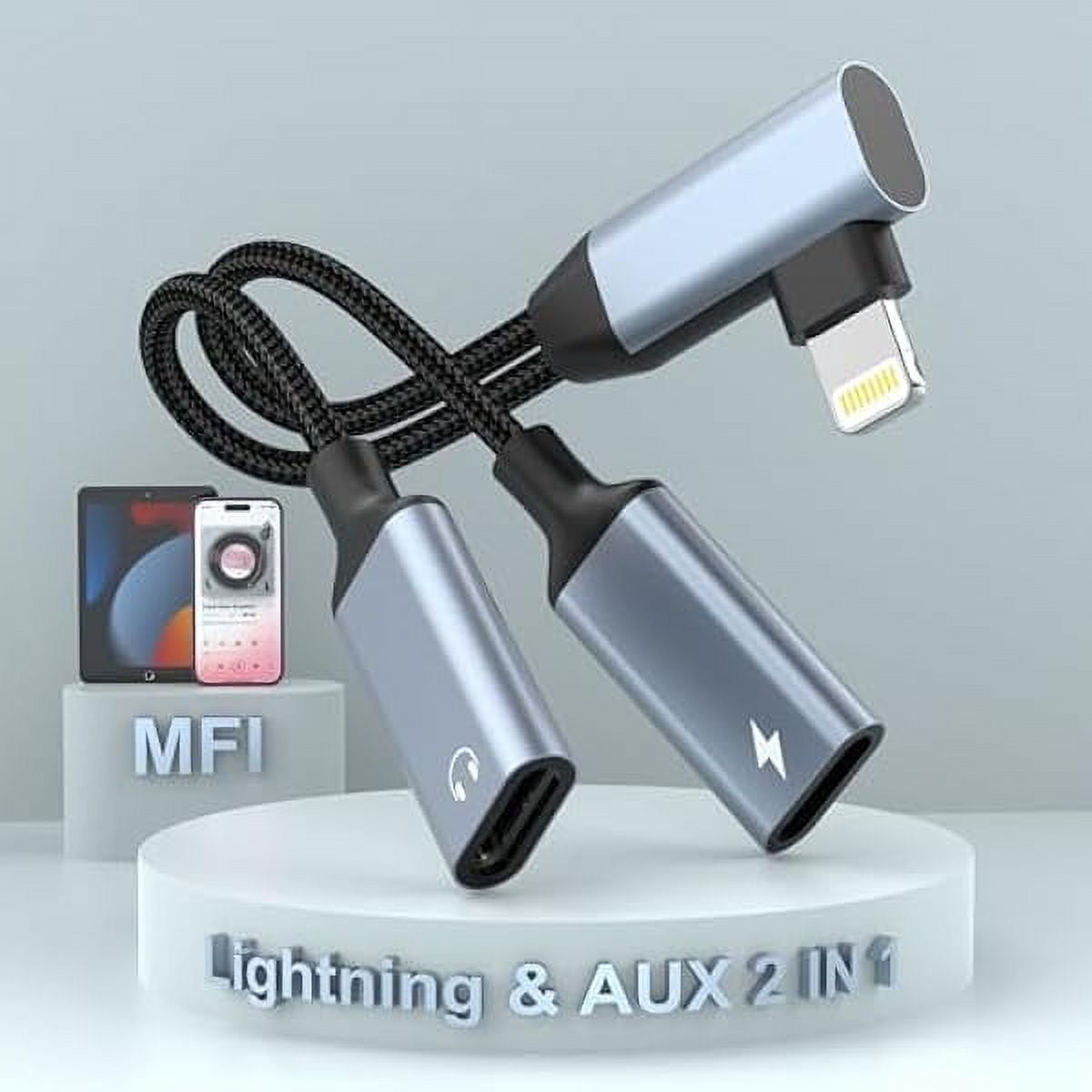 [Apple MFi Certified] iPhone Splitter for Charging and Headphone, Dual ...