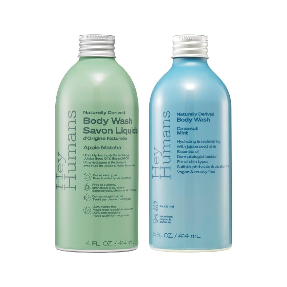 Apple Matcha and Coconut Mint - Moisturizing Body Wash with Natural ...