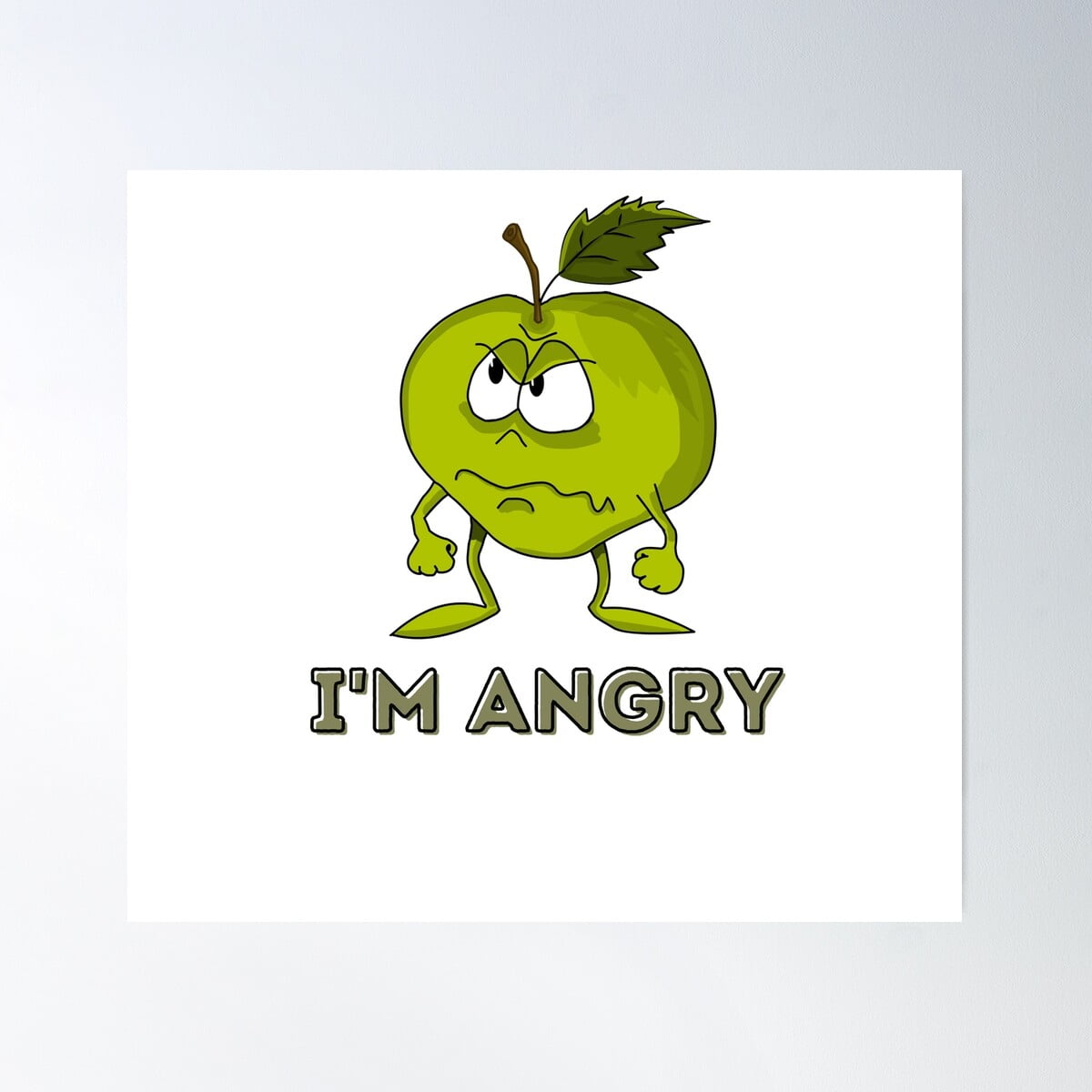 Apple Mood Poster Wall Art, Modern Wall Decor For Living Room Bedroom ...