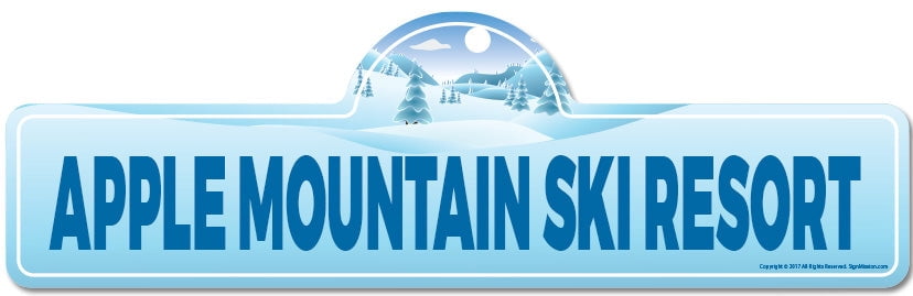 Apple Mountain Ski Resort Street Sign | Indoor/Outdoor | Skiing Skier ...