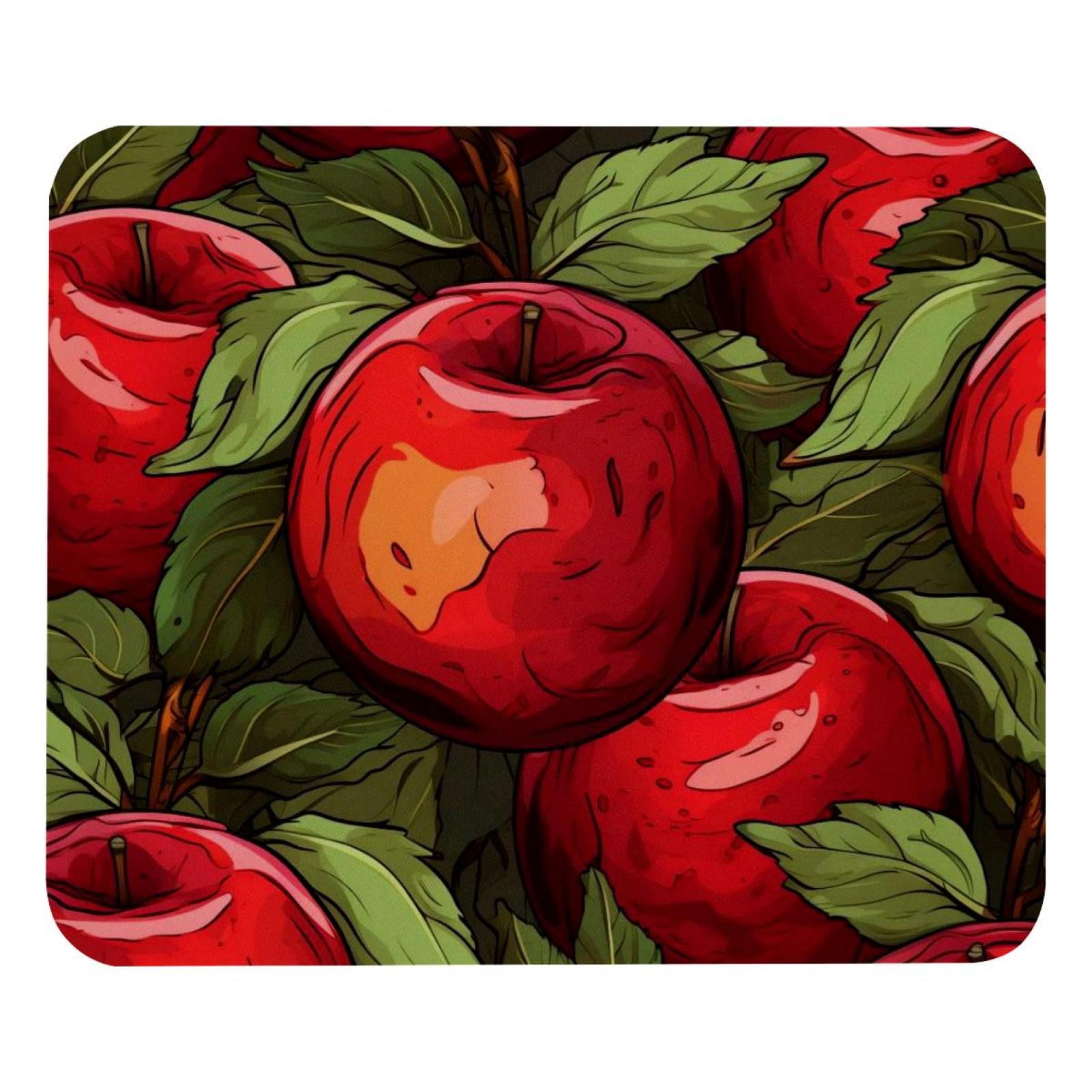 Apple Mouse Pad, Rubber Base Computer Mouse Pads for Wireless Mouse ...