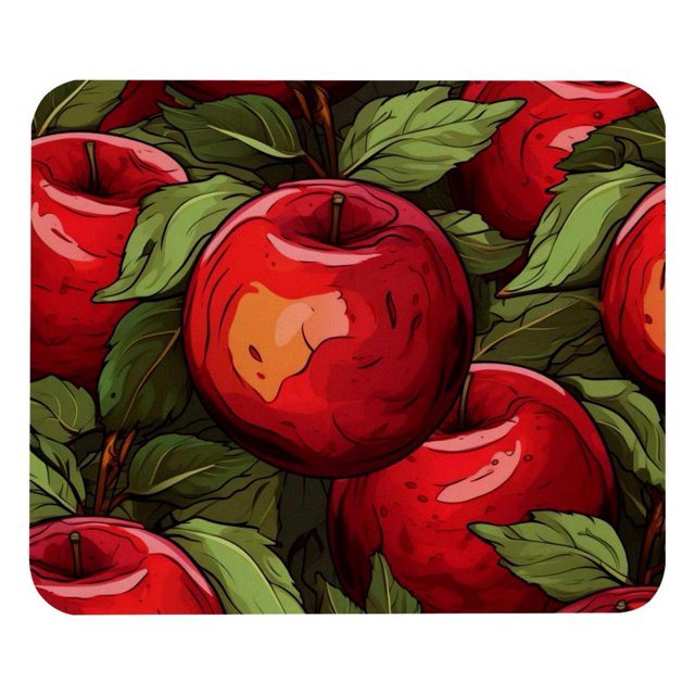 Apple Mouse Pad, Rubber Base Computer Mouse Pads for Wireless Mouse ...