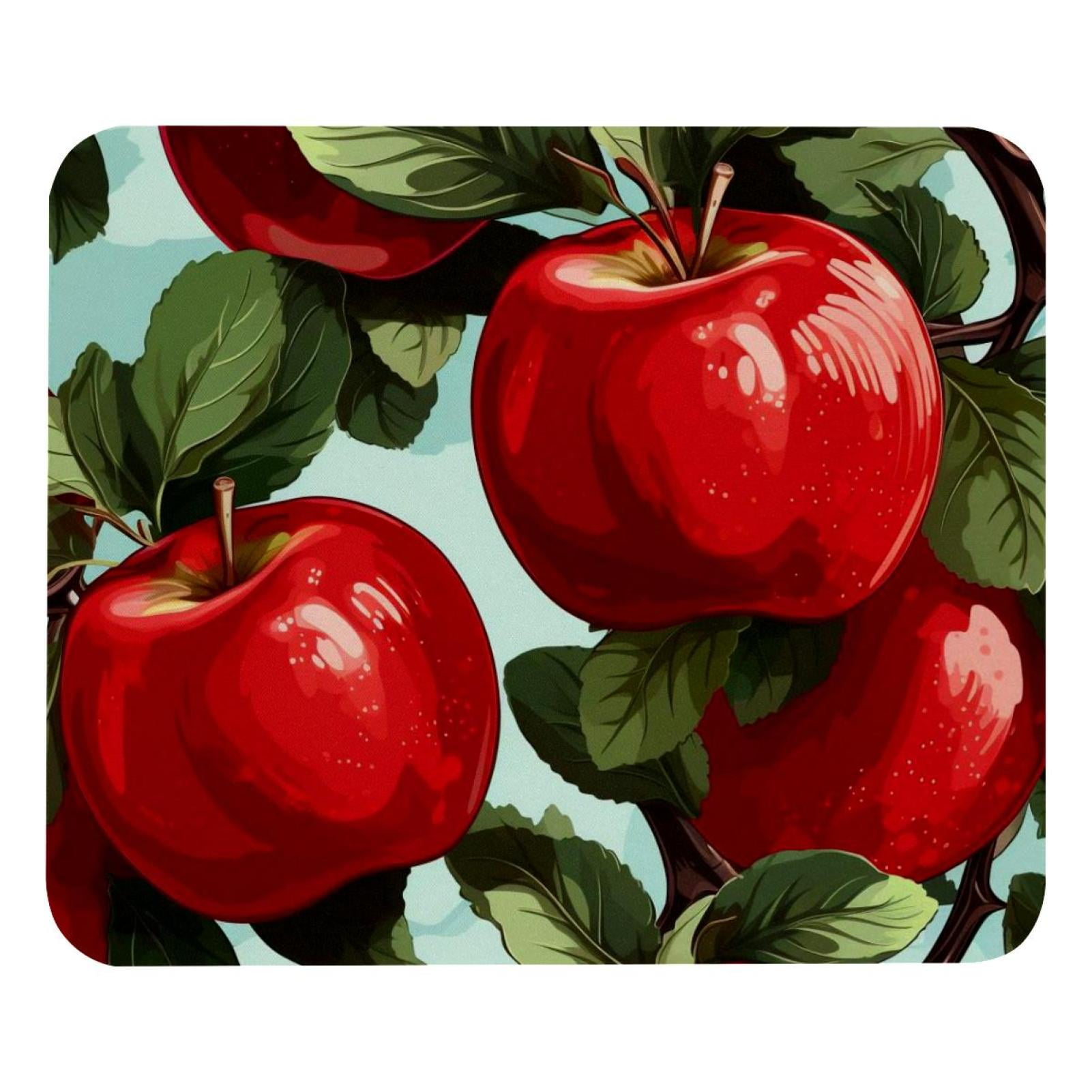Apple Mouse Pad, Rubber Base Computer Mouse Pads for Wireless Mouse ...