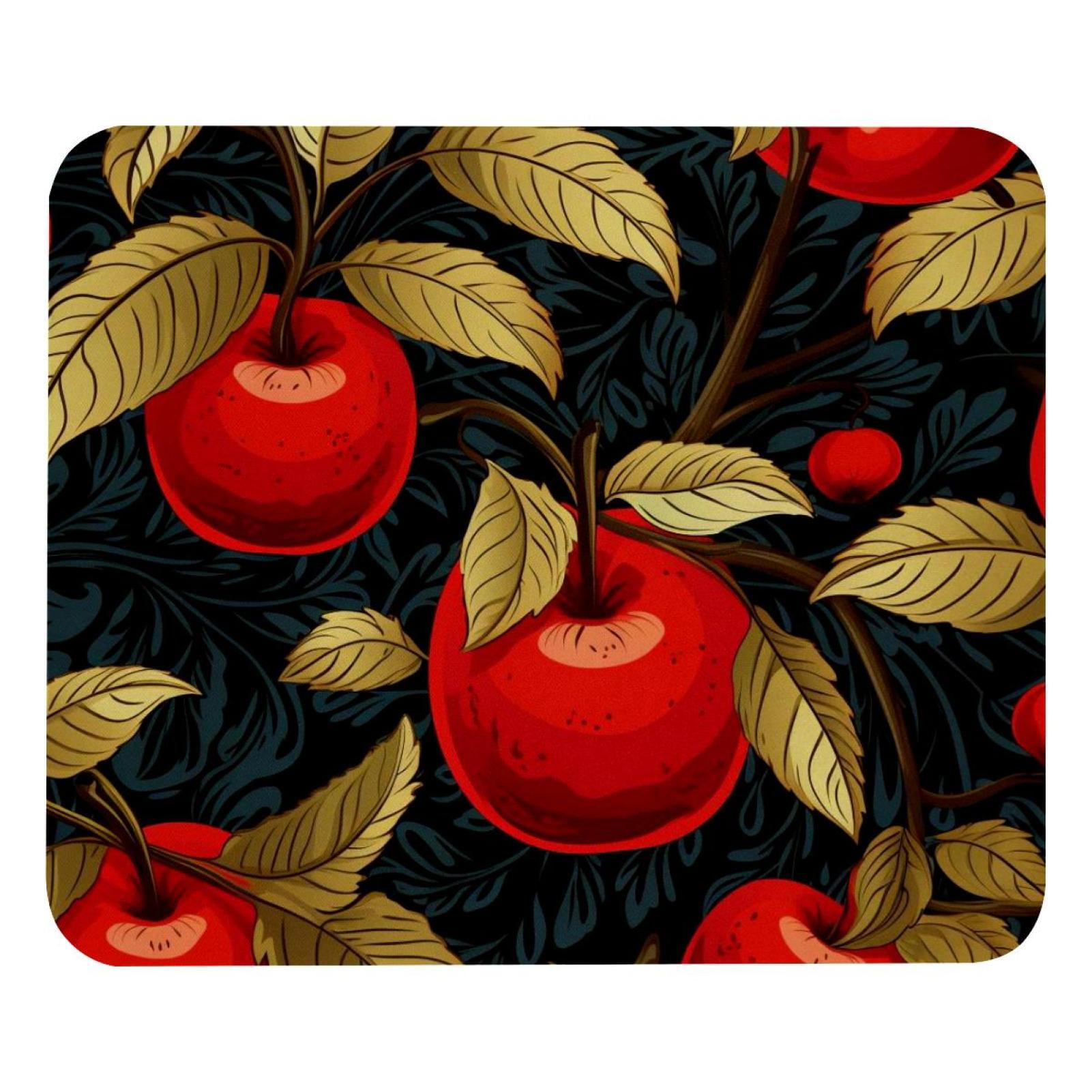 Apple Mouse Pad, Rubber Base Computer Mouse Pads for Wireless Mouse ...
