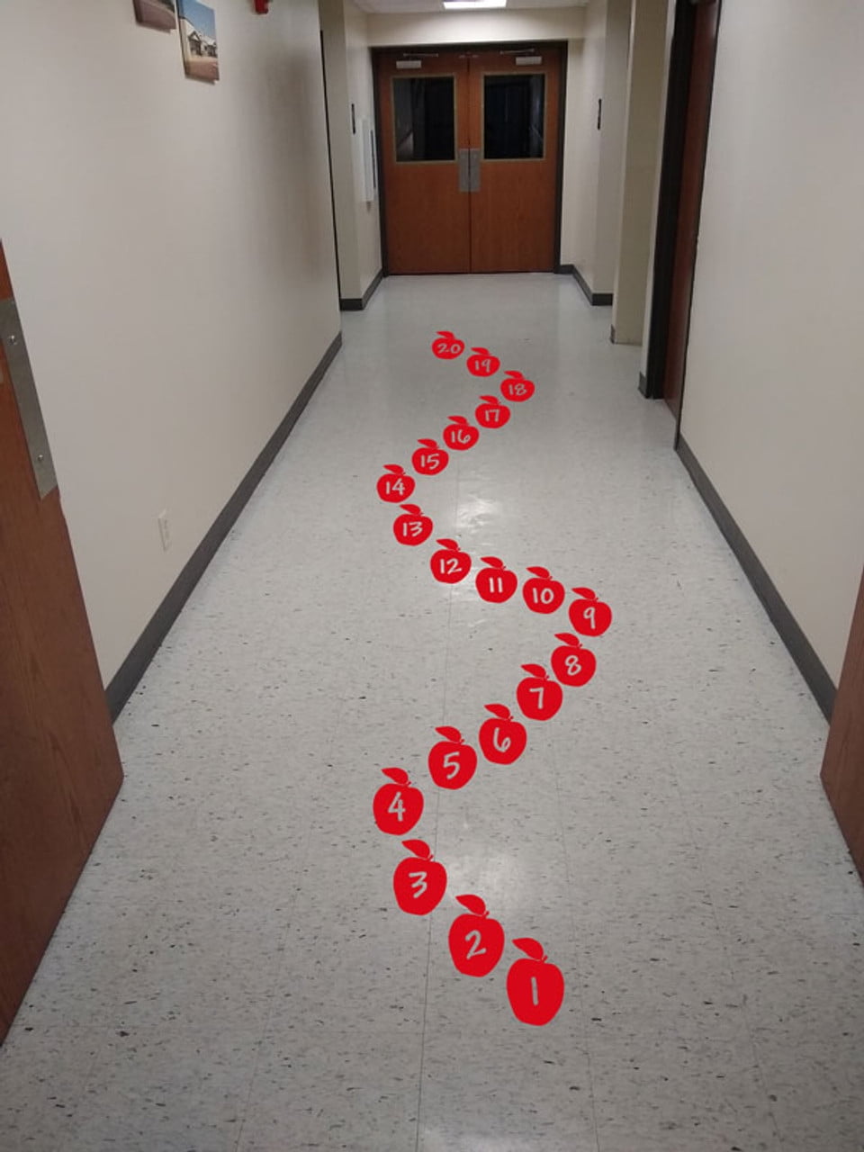 Apple Numbers Sensory Path Floor Decals for Kids - Die-Cut Vinyl ...