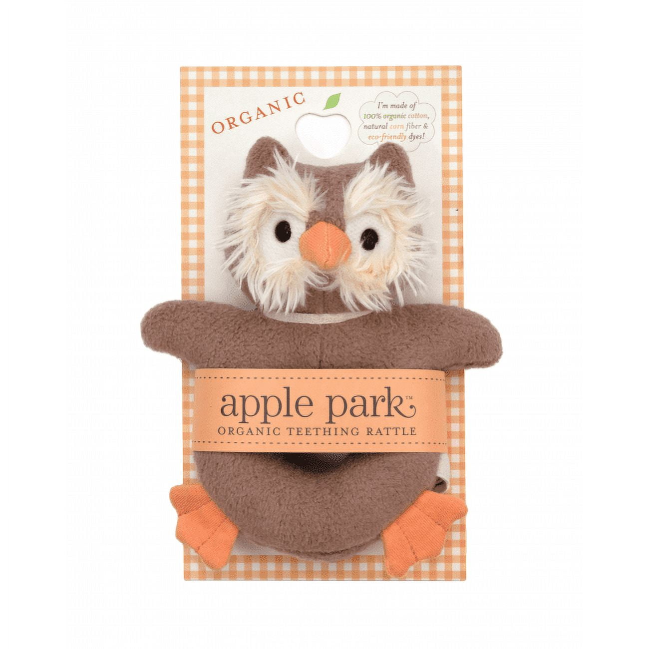 Apple Park Owl Teething Rattle Picnic Pal - Walmart.com