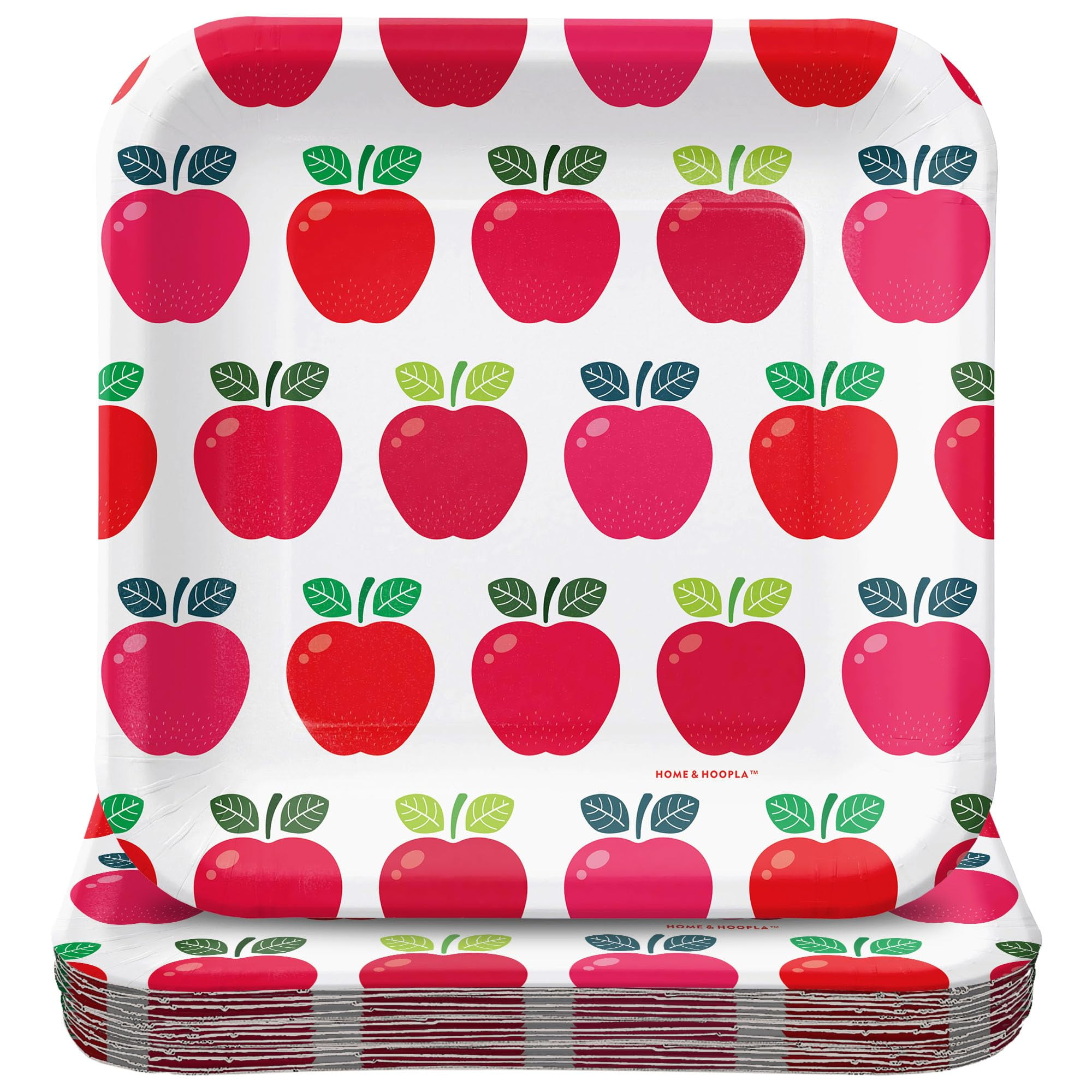 Apple Party Supplies - Apple Variety Square Paper Dessert Plates for 16 ...
