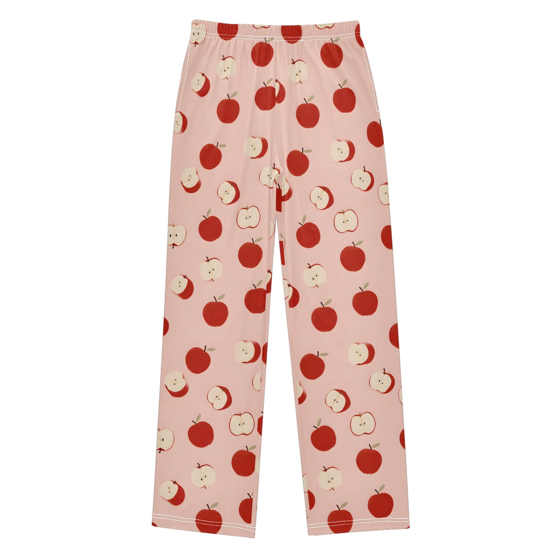 Apple Pattern Pajama Pants Soft and Lightweight Elastic Waistband ...