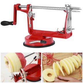 Apple Peeler, Corer, Slicer with Vacuum Base - Stainless Steel Kitchen ...