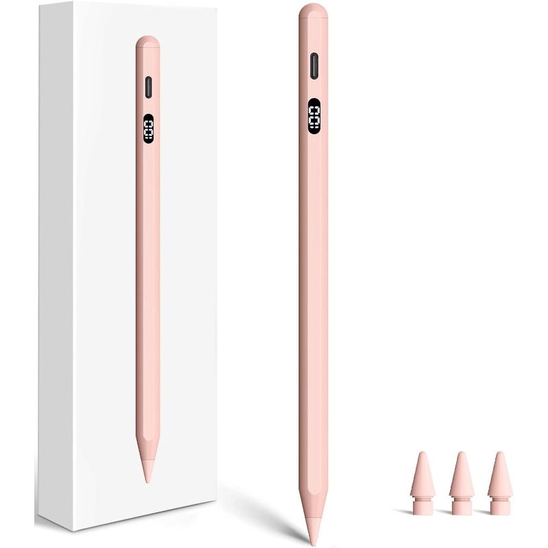 Apple Pen for iPad, iPad Pen with Battery Meter, Palm Rejection & Tilt ...