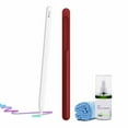 Apple Pencil 2nd Generation Bundle with Red Pencil Case and Cleaning ...