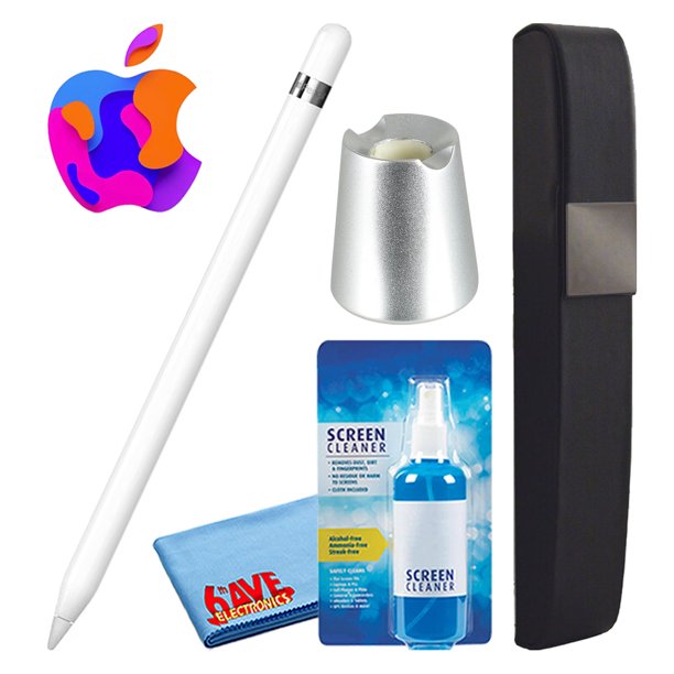 Apple Pencil Stylus for Compatible iPads (2015, 1st Gen) (MK0C2AM/A) Bundle with Hard Carrying ...