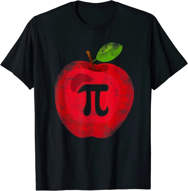 Apple Pi Day Math Lover Teacher 3.14 Apple Pie Pun Unisex S-5XL T-Shirt ...