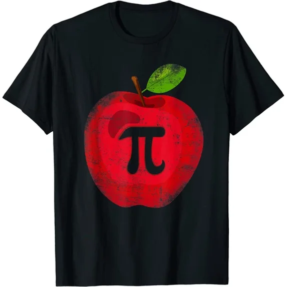 Apple Pi Day Math Lover Teacher 3.14 Apple Pie Pun Unisex S-5XL T-Shirt ...