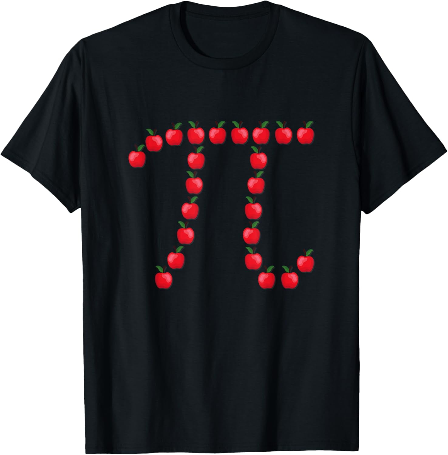 Apple Pi Symbol Funny Math Design for Pi Day pie pun T-Shirt100%Cotton ...
