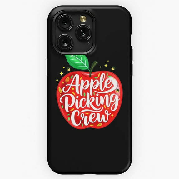 Apple Picking Crew Fun Autumn Harvest Team Print iPhone Case 17 11 12 ...