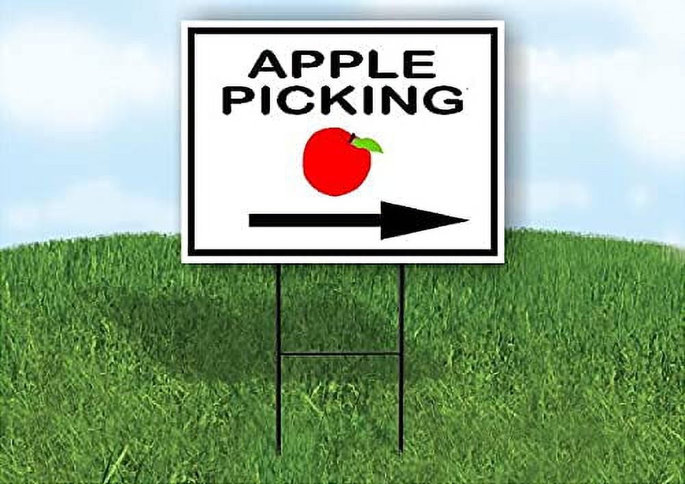 Apple Picking Row Apples Yard Sign Road Sign With Stand - Walmart.com